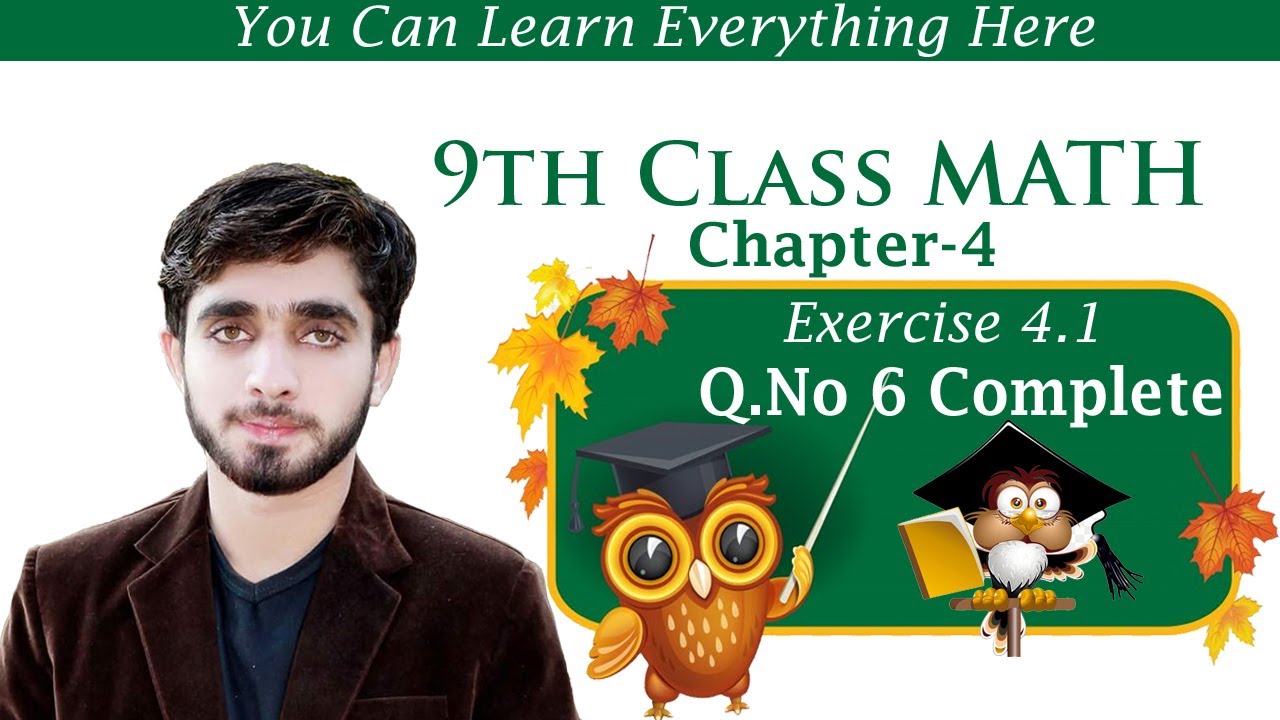 9th Class Math | Exercise 4.1 Question no 6 | Class 9th Math Ch 4 ...