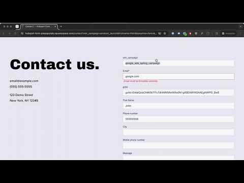 Prepopulate Hubspot Form (iFrame) hidden fields with GCLID, UTM parameters & More - YouTube