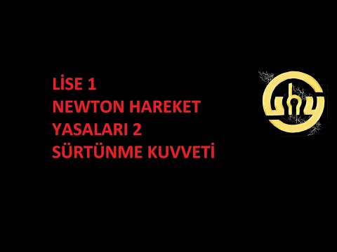 Lise 1 Newton Hareket Yasaları 2 Sürtünme kuvveti