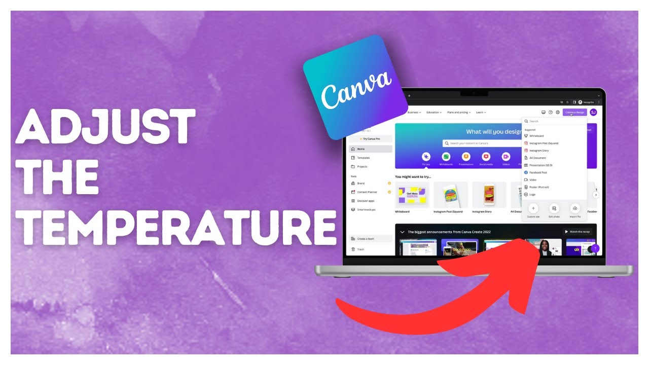 How to adjust the temperature in Canva? - YouTube