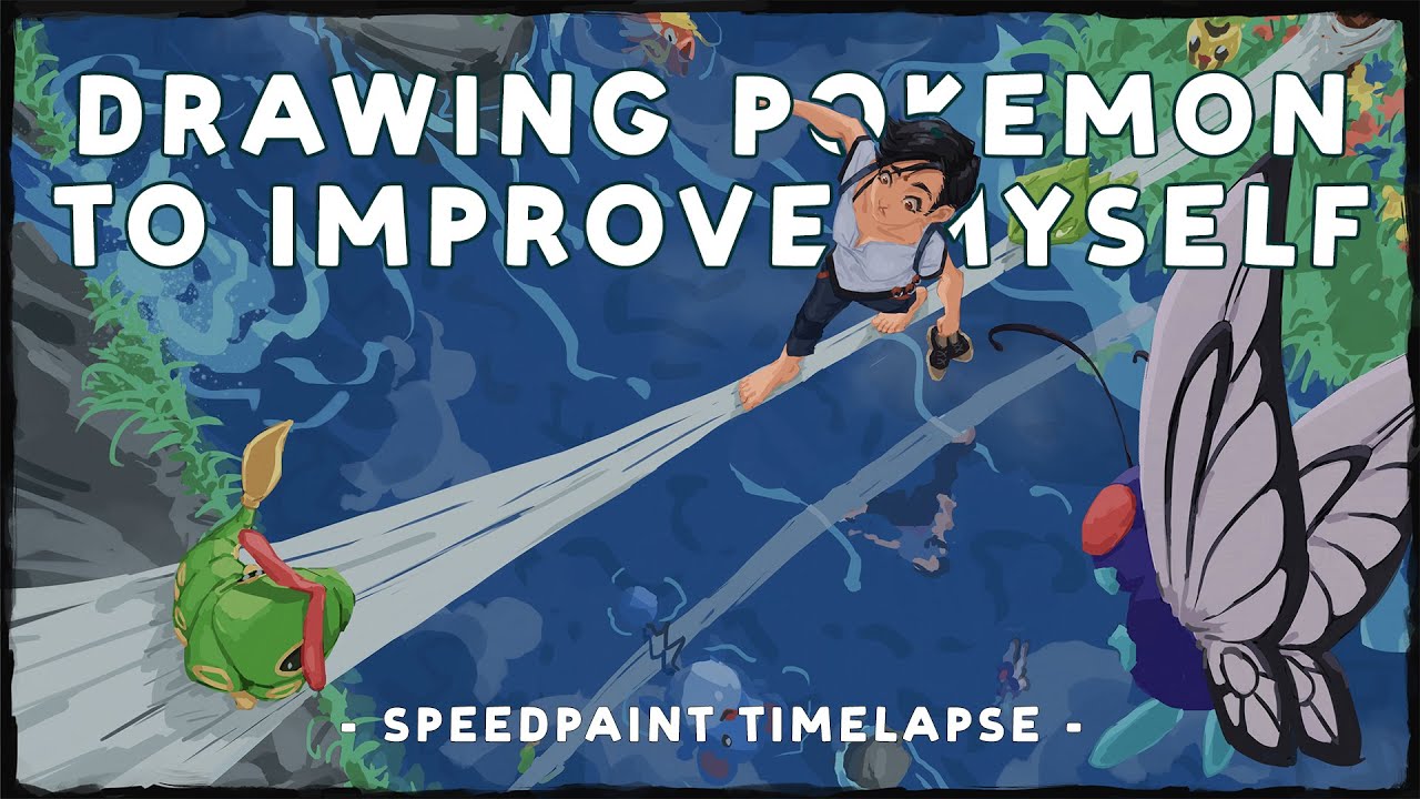 String-shot the way through - Pokemon | Speedpaint Timelapse - YouTube