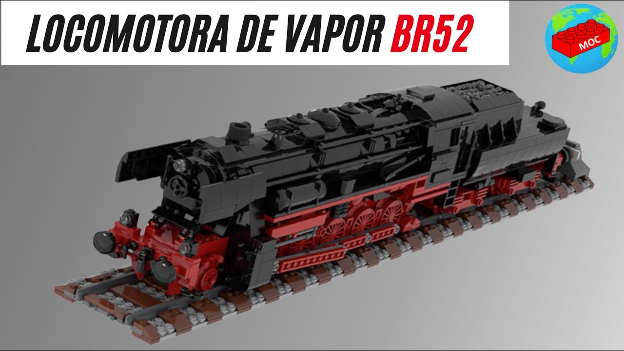 Lego City MOC: 🚂 🚂🚂Locomotora Vapor BR52 / BR52 Steam Locomotive - YouTube