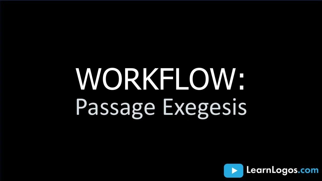 Logos Bible Software 9 Training 0068 - YouTube