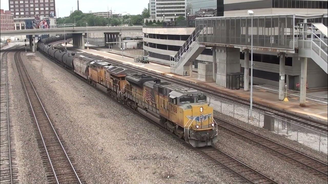 UP #8768 Leads WB Crude Oil Train with K5LLA. Kansas City, MO 5/4/24 - YouTube