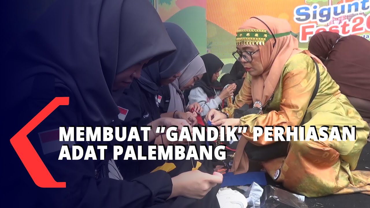 Membuat ‘’Gandik’’ Ikat Kepala, Perhiasan Adat Palembang - YouTube