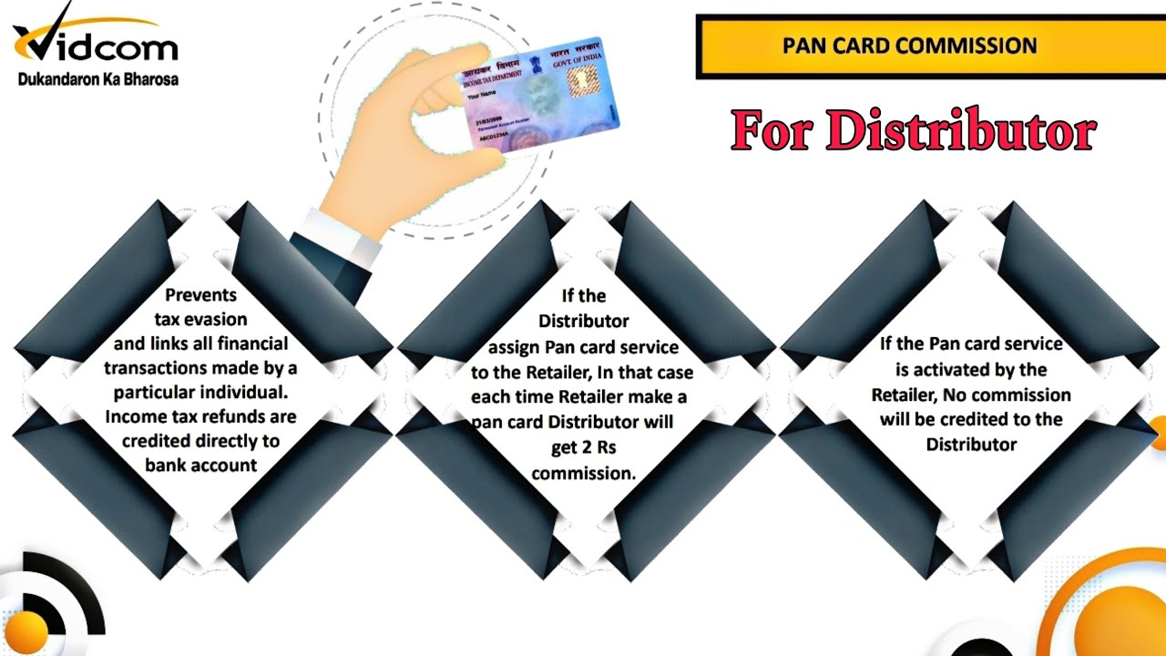 Vidcom Distributor PAN card commission Full Details by ...