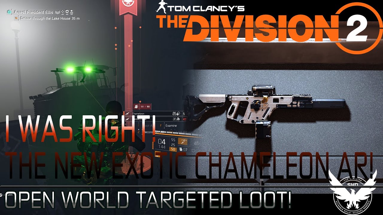 The Division 2 | I WAS RIGHT! | NEW EXOTIC CHAMELEON AR - YouTube
