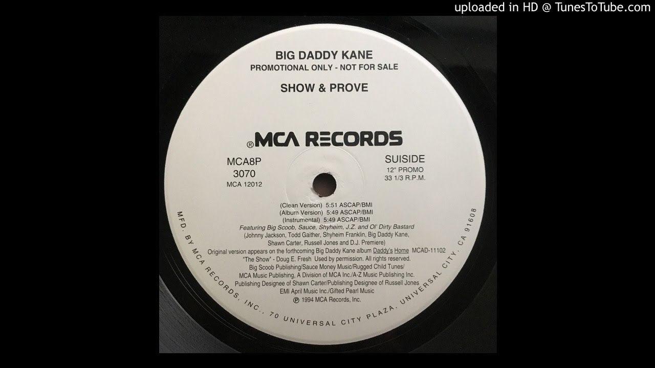 Big Daddy Kane - Show & Prove (Rare Instrumental) - YouTube