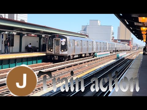 MTA J train action at Kosciusko street - YouTube