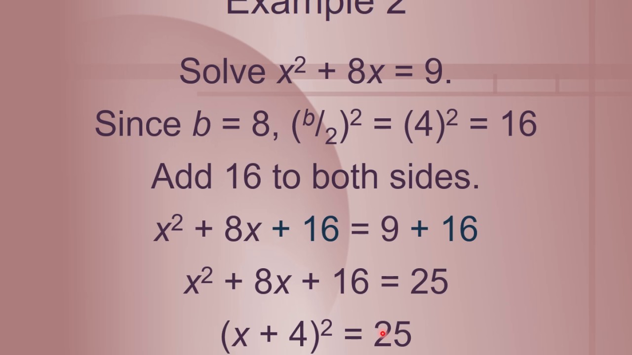 Completing the Square (Algebra 1 12.3) - YouTube