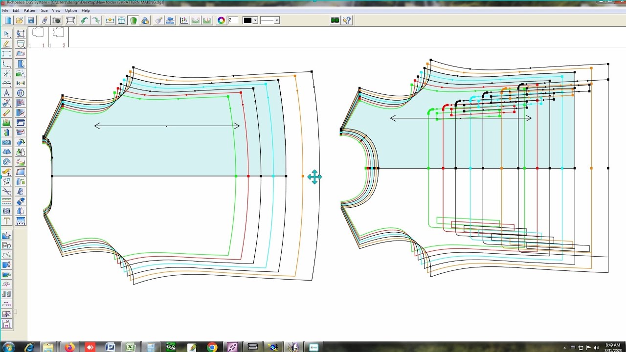 Pattern making tutorial (part 2) by richpeace cad software. - YouTube