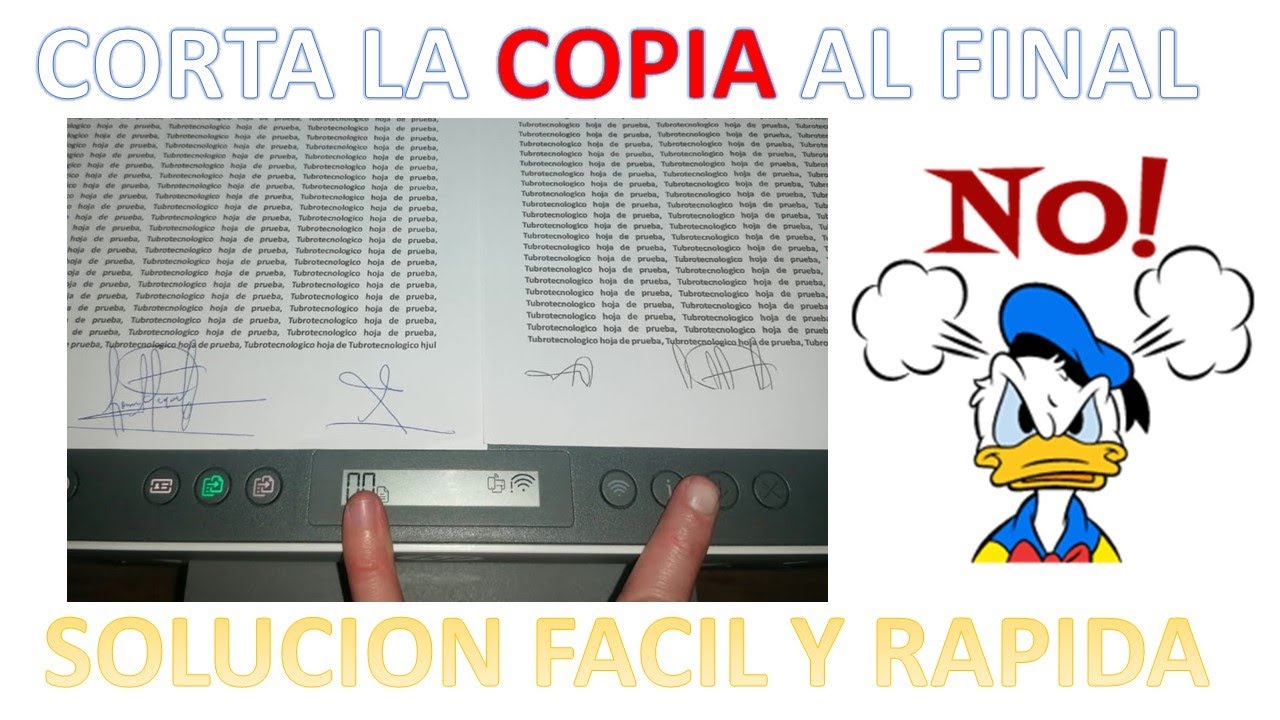 Mi impresora Hp corta las copias al final de la hoja como solucionarlo👍 ...