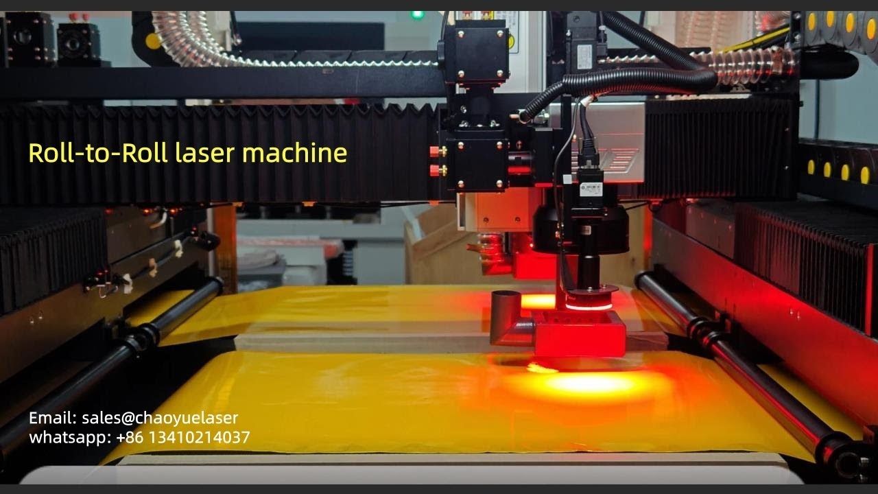 Roll-to-Roll laser machine for cutting thin film, metal foils, Flex ...