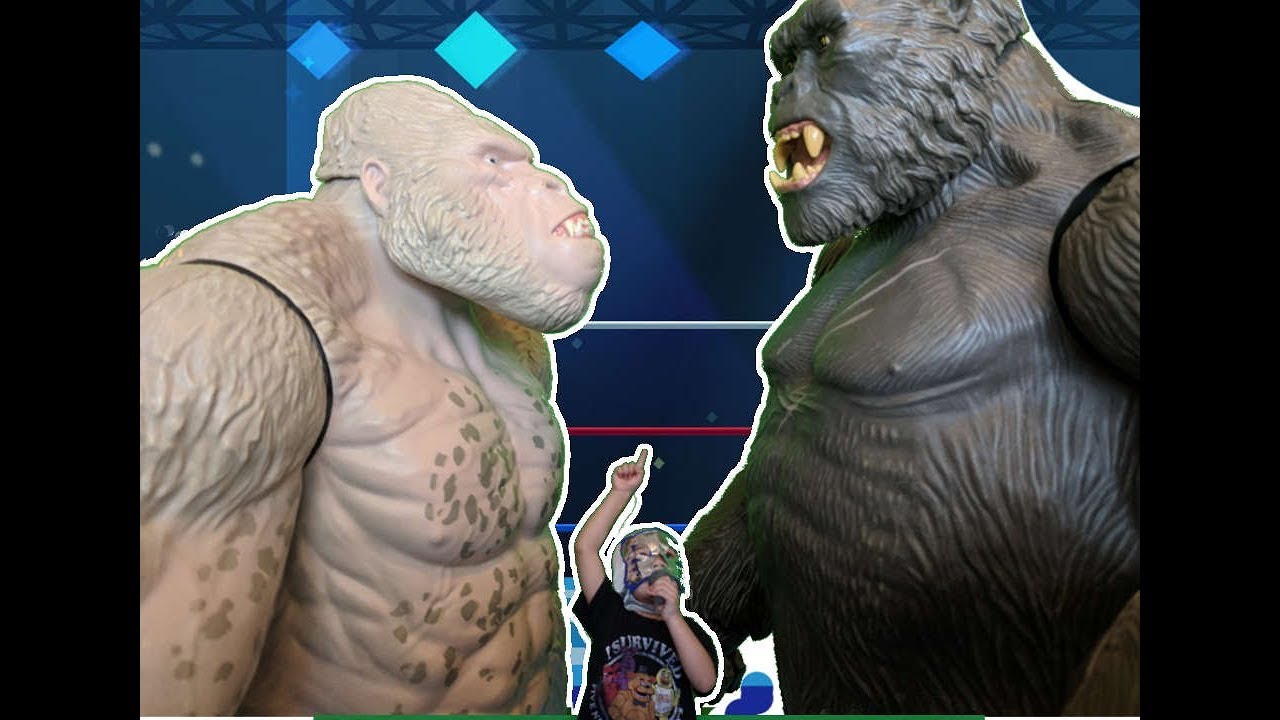 KING KONG VS GEORGE VS GODZILLA VS T-REX and George toy Review - YouTube
