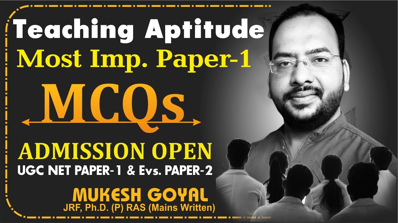Teaching Aptitude Mcqs Ugcnta Net Must Watch Paper 1 Youtube