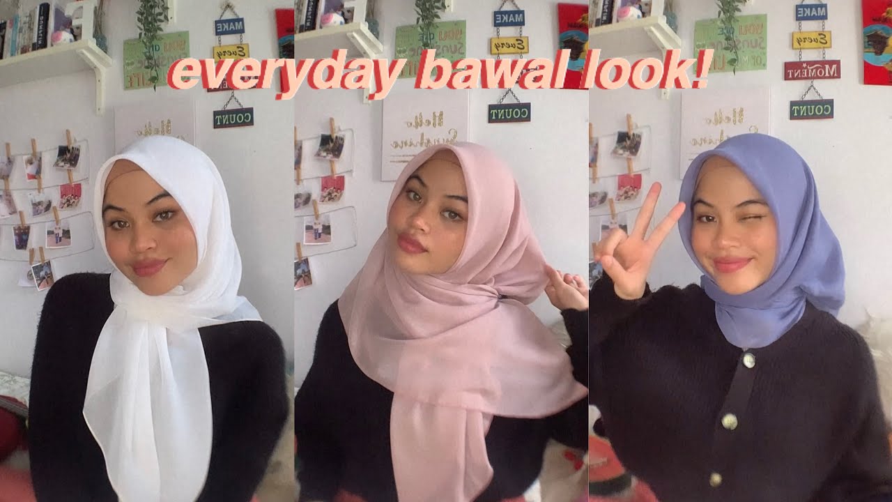everyday bawal tutorial (3 styles) - YouTube
