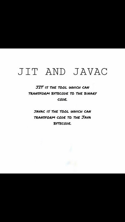 Java Jit And Javac Java Javac Jit Learn Programming Jvm Core Java Youtube
