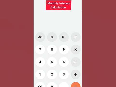 How to Calculate Interest Rate per month | Internet Rate on Calculator ...
