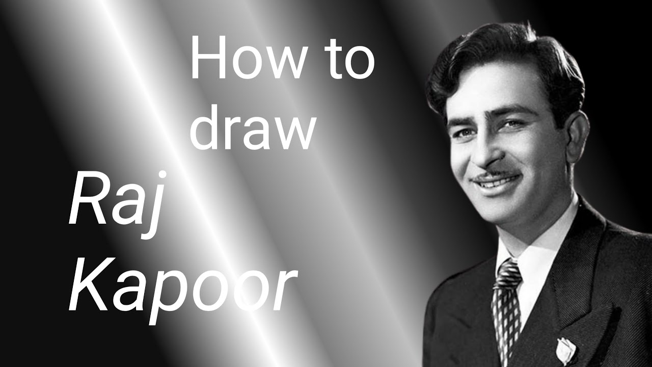 How to draw raj kapoor in easy steps - YouTube