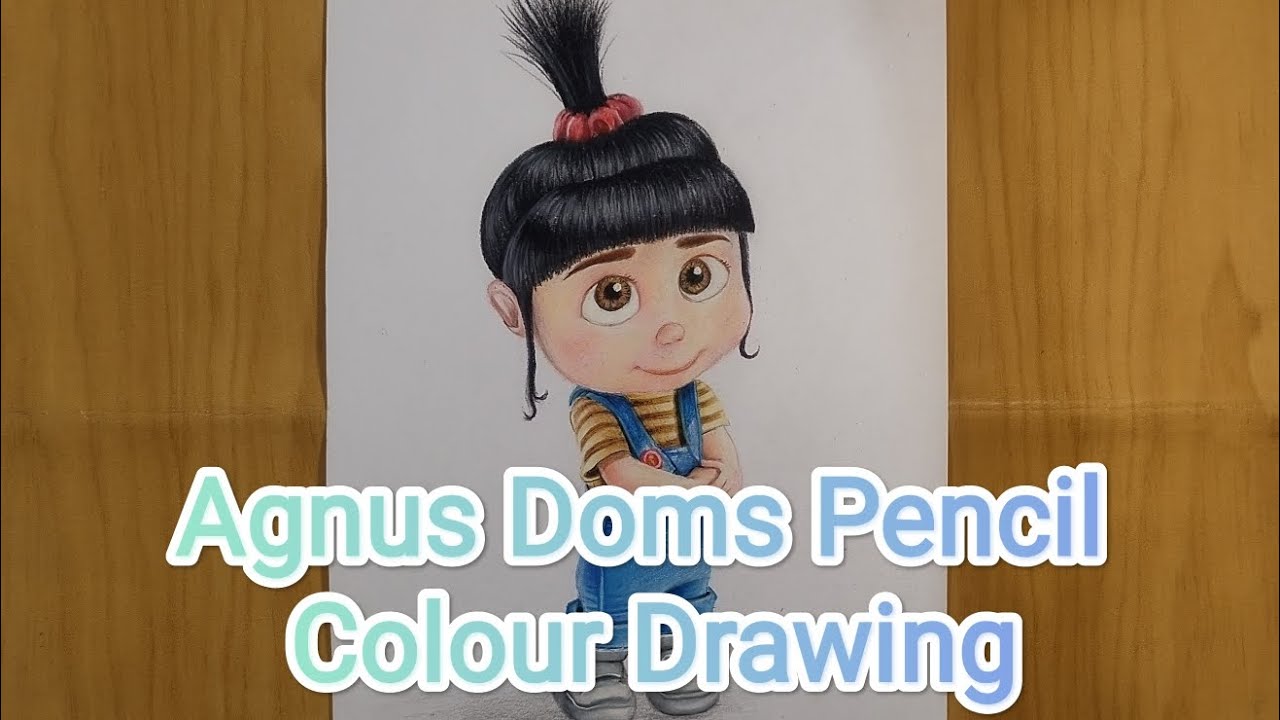 Doms Coloured Pencil Drawing Of Agnus From Despicable me💖| Time-Lapse ...