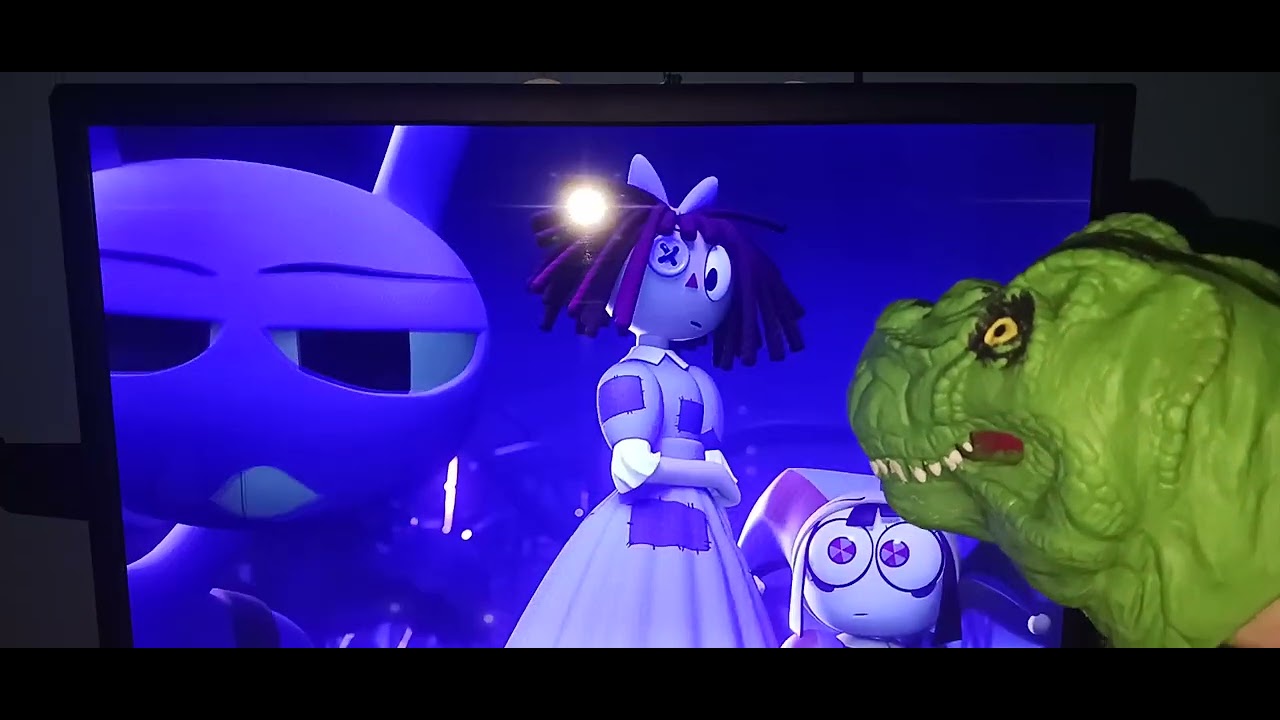 Dinosaur puppet reacting to the amazing digital circus ep 5: Untitled ...