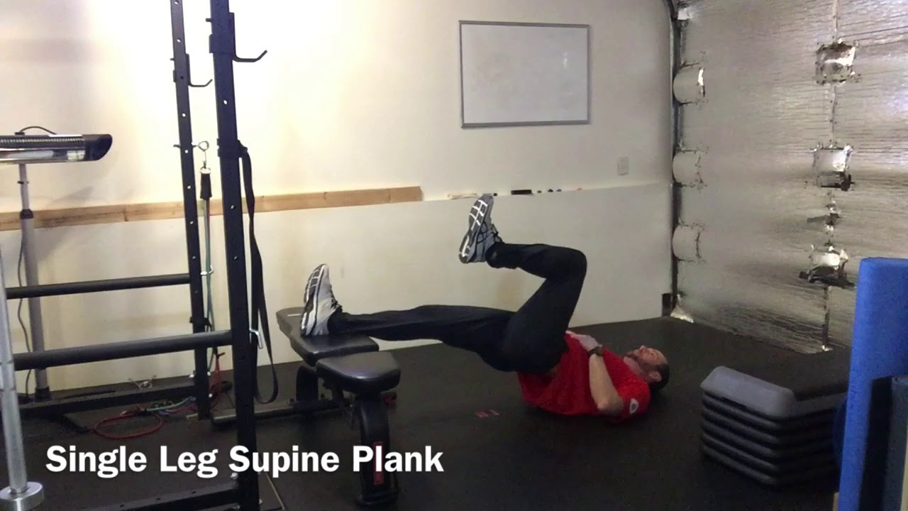Single Leg Supine Plank - YouTube