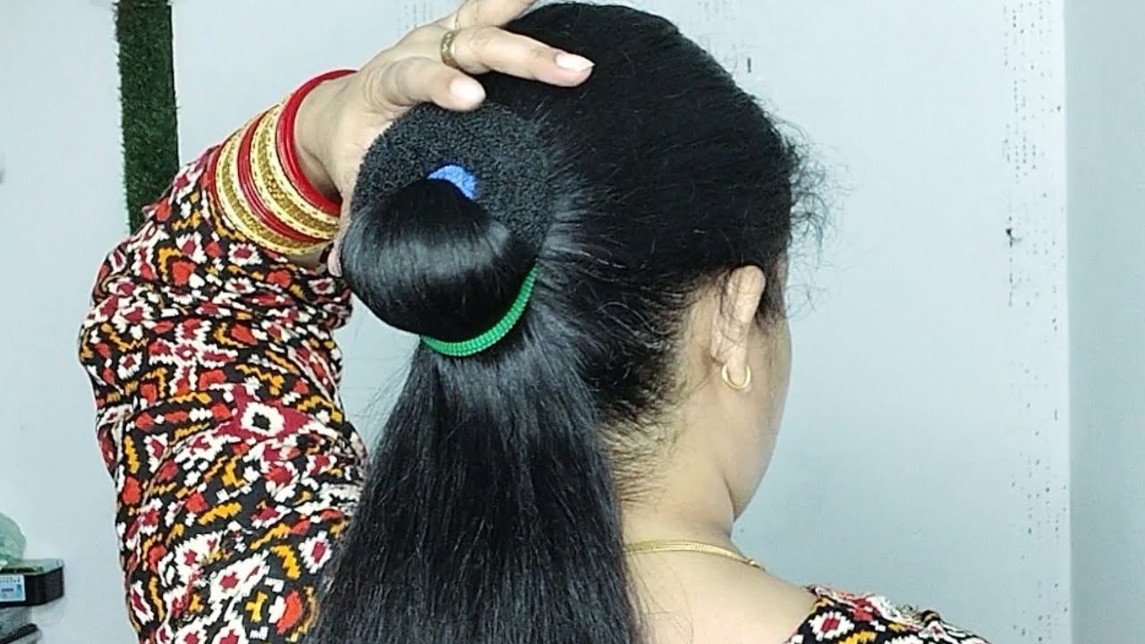 Very Easy Juda Hairstyle For Wedding For Long Hair ! Beautiful ...