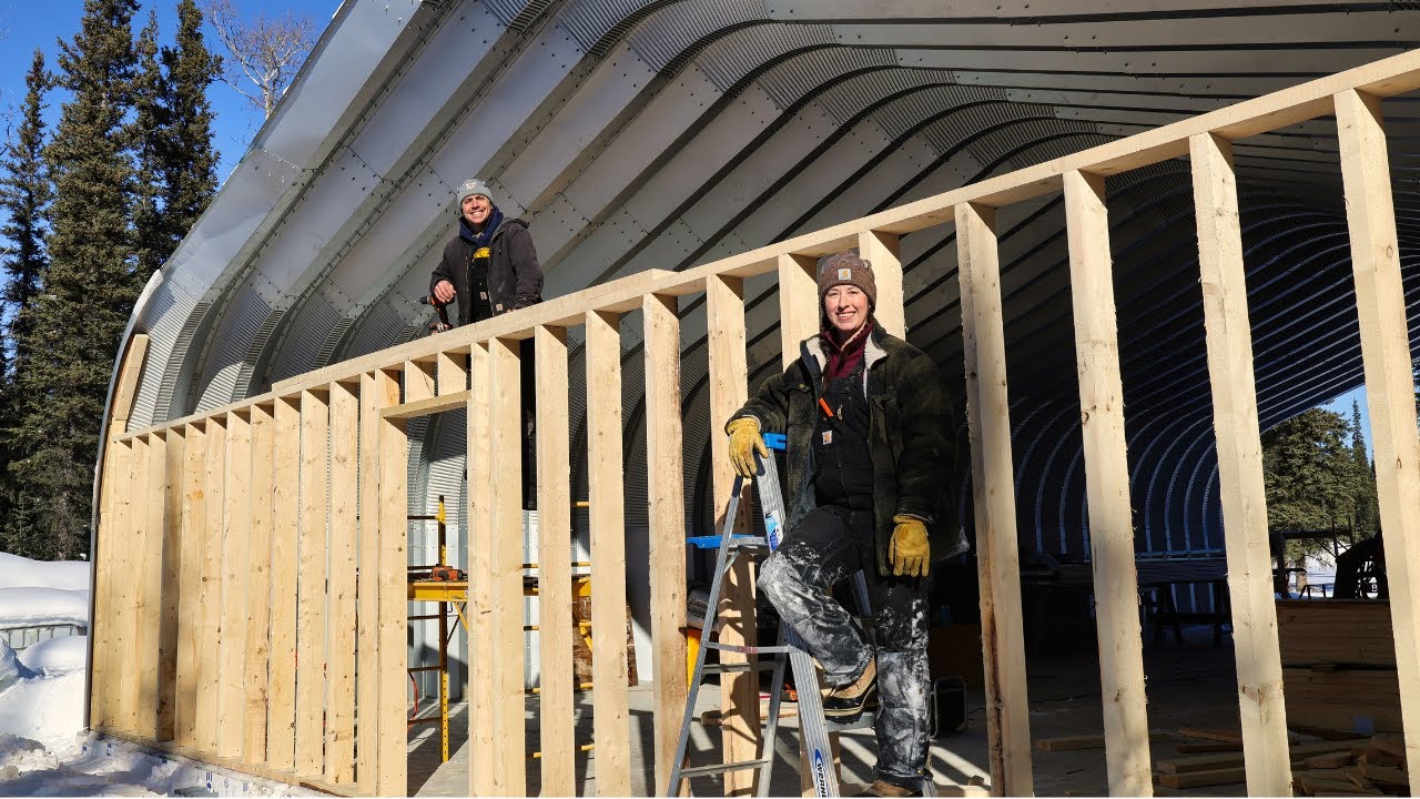 Building Endwalls with Sawmill Lumber | Quonset Hut Workshop - YouTube