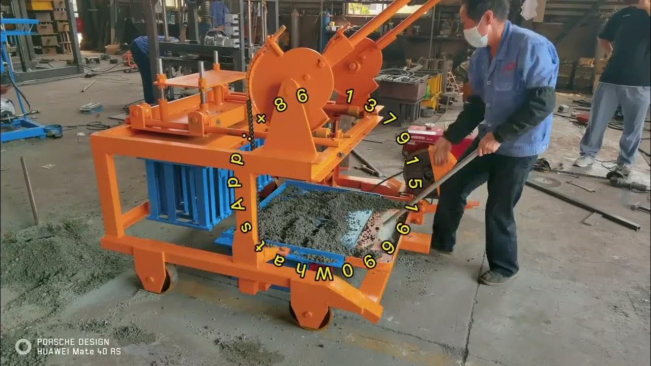 Sierra Leone Diesel Engine Mobile Hollow Block Machine QCM4-30 Egg ...