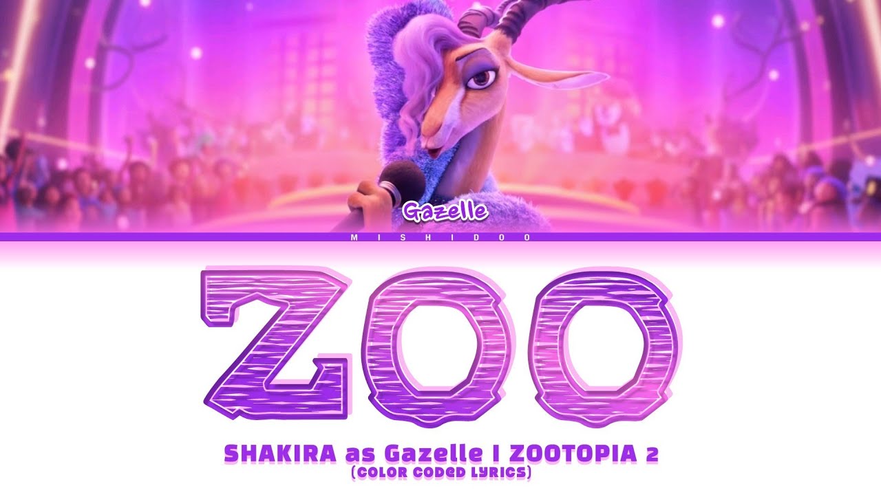 SHAKIRA (Gazelle) 'ZOO' Lyrics Soundtrack (Zootopia 2) - YouTube