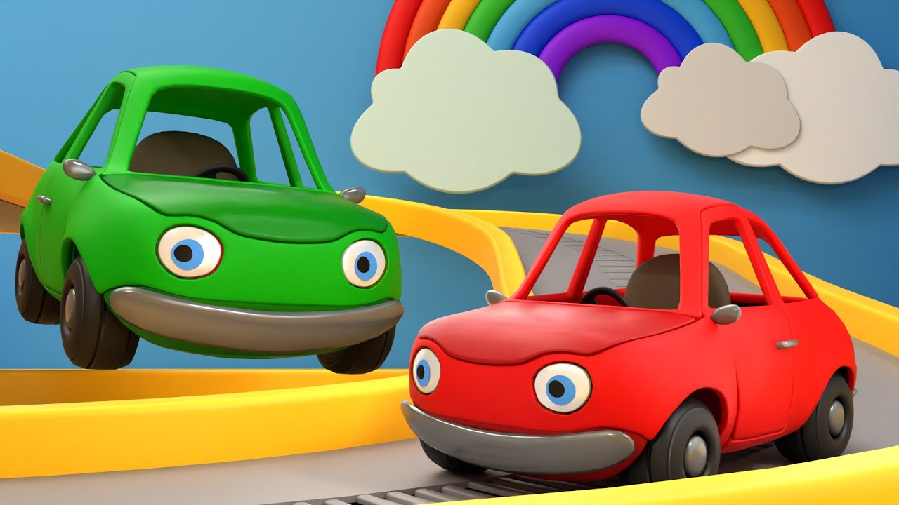 Five Little Cars | Learn Counting for Kids 1-5 | Nursery Rhyme - YouTube