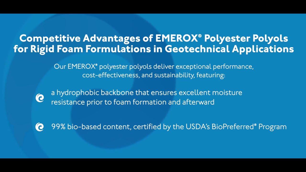 Emery Oleochemicals EMEROX Polyols for Geotechnical Applications - YouTube