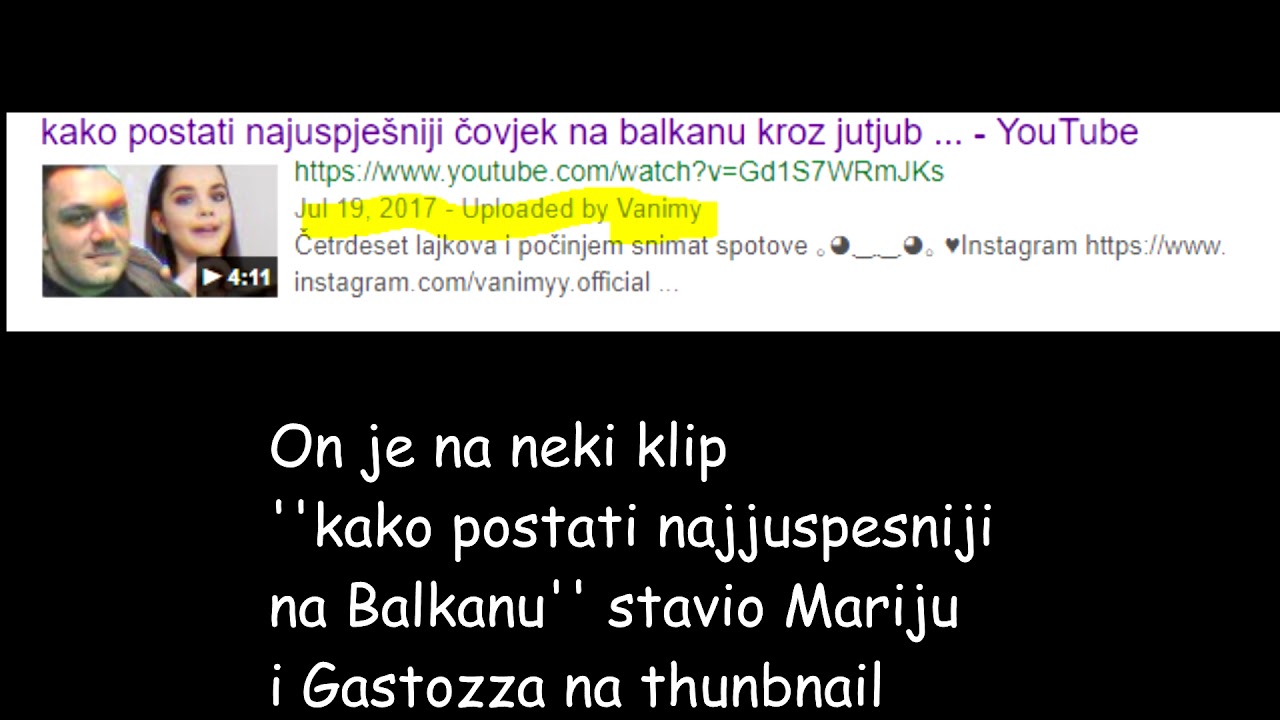 VANIMY EXPOSED - Nije mu hakovan instagram - YouTube