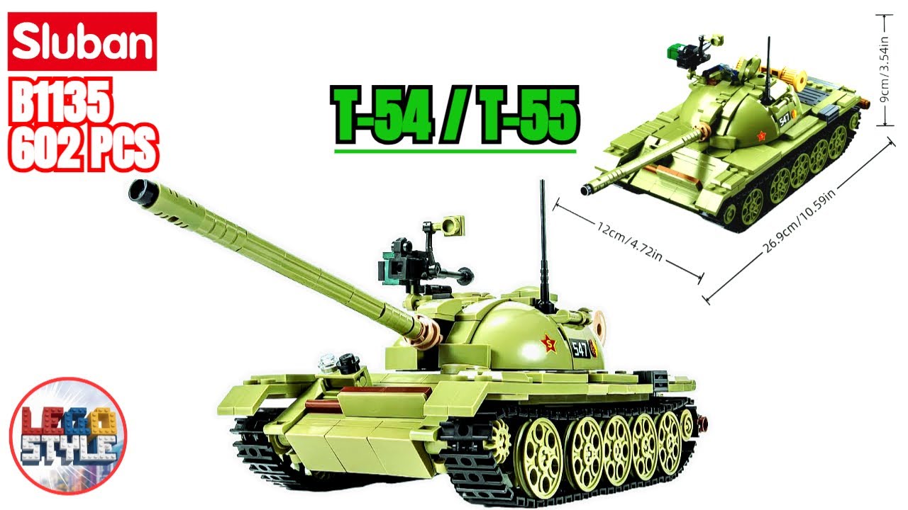 T-54/T-55 Soviet medium tank | Sluban M38 B1135 - YouTube