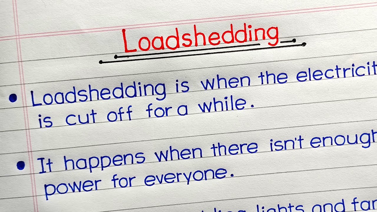 10 Lines on Loadshedding in English | Essay on Loadshedding in English ...