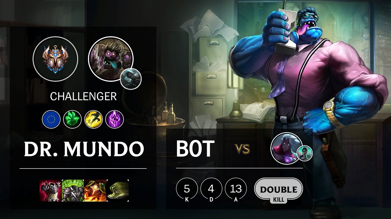 Dr. Mundo Bot vs Varus - EUW Challenger Patch 10.13 - YouTube