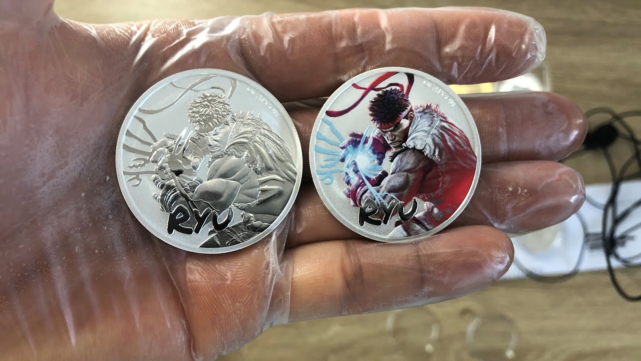 2022 Perth Mint Street Fighter - Ryu 1oz Silver BU & Coloured BU Coins ...
