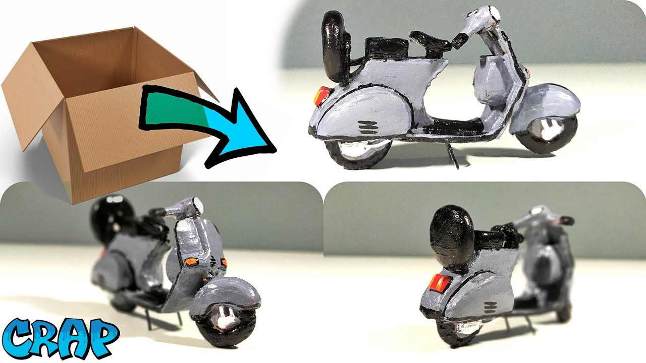 Mini Cardboard Scooter | Bajaj Chetak - YouTube