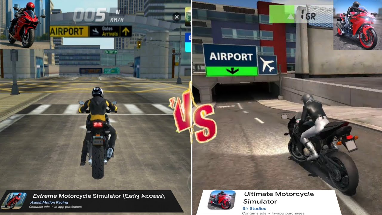 Extreme Motorcycle Simulator vs Ultimate Motorcycle Simulator! - YouTube