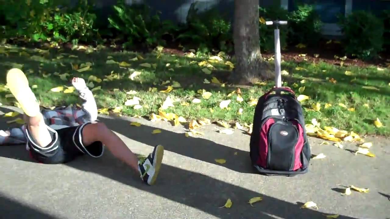 Me Tripping Over A Backpack After Jumping One - YouTube