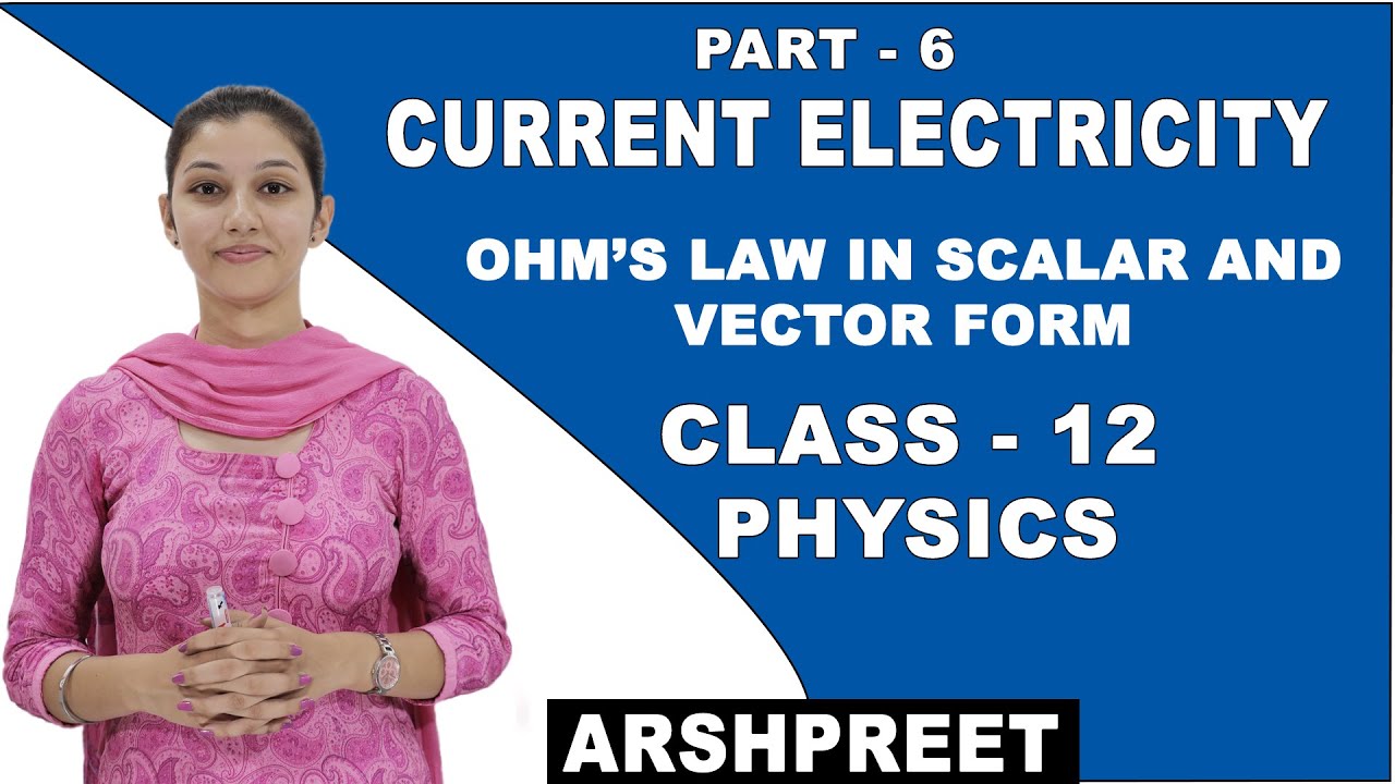 OHM'S Law In Scalar & Vector Form of Current Electricity Triangle For ...
