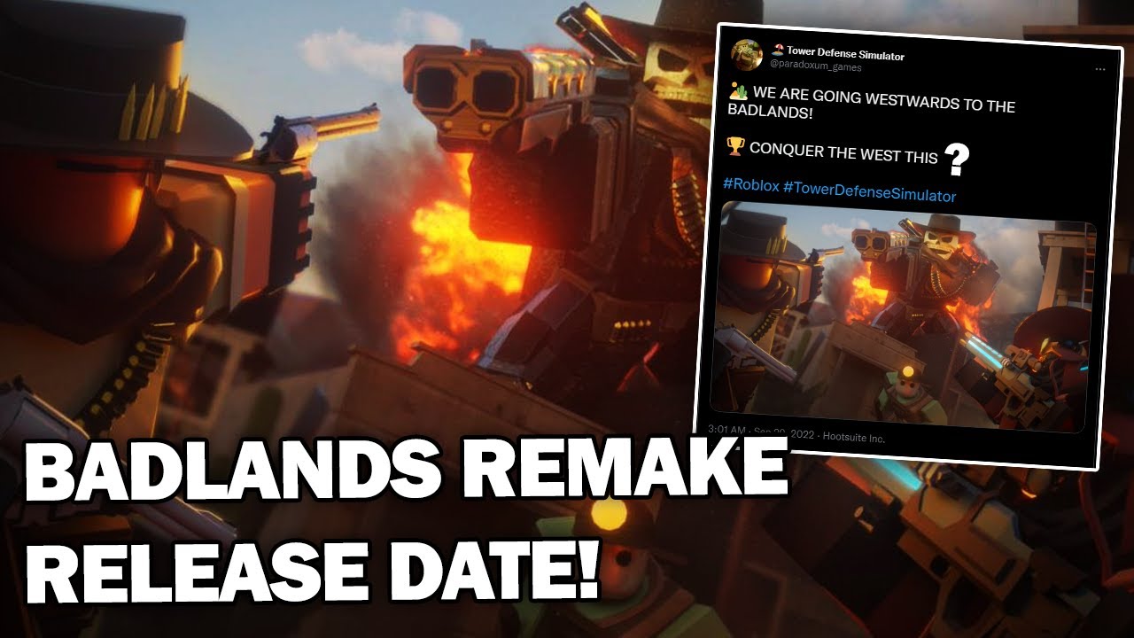 THE BADLANDS REMAKE UPDATE! RELEASE DATE HERE! (TDS Update) | Roblox ...