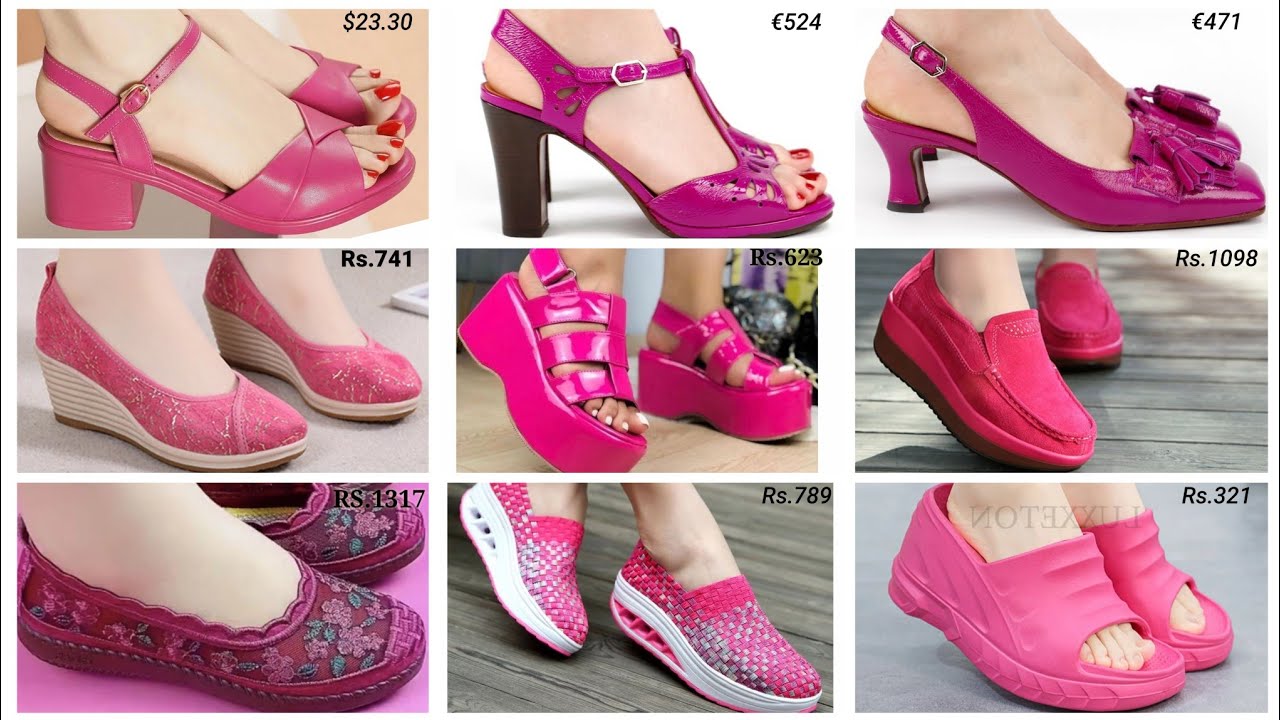 TOP DIFFERENT FOOTWEAR DESIGN LADIES SANDAL DESIGN BEST PINK SHOES ...