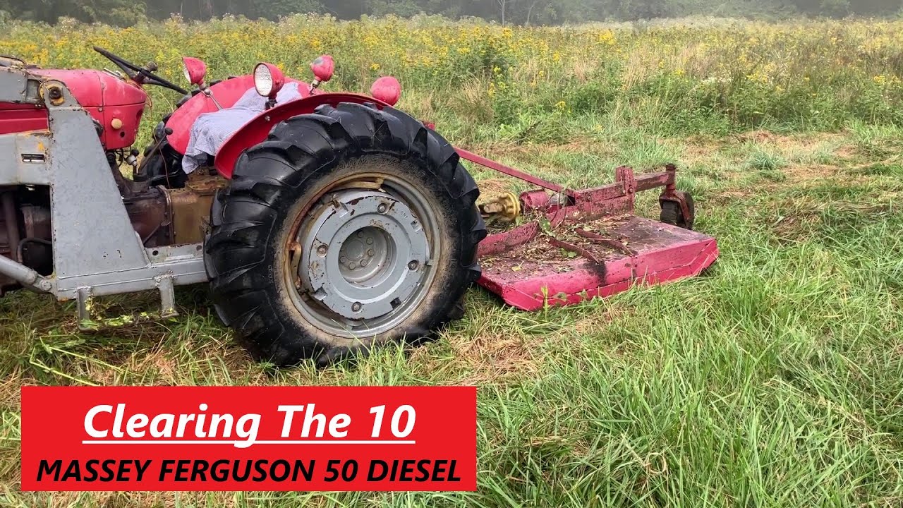 MF 50 Diesel Clearing The 10 - Hawks Hunting & The Old 5' Hardee Rotary ...