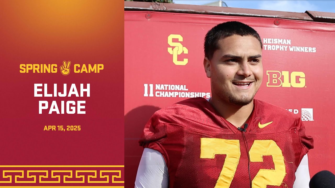 USC OL Elijah Paige | Trojan Spring Camp 4.15.25 - YouTube