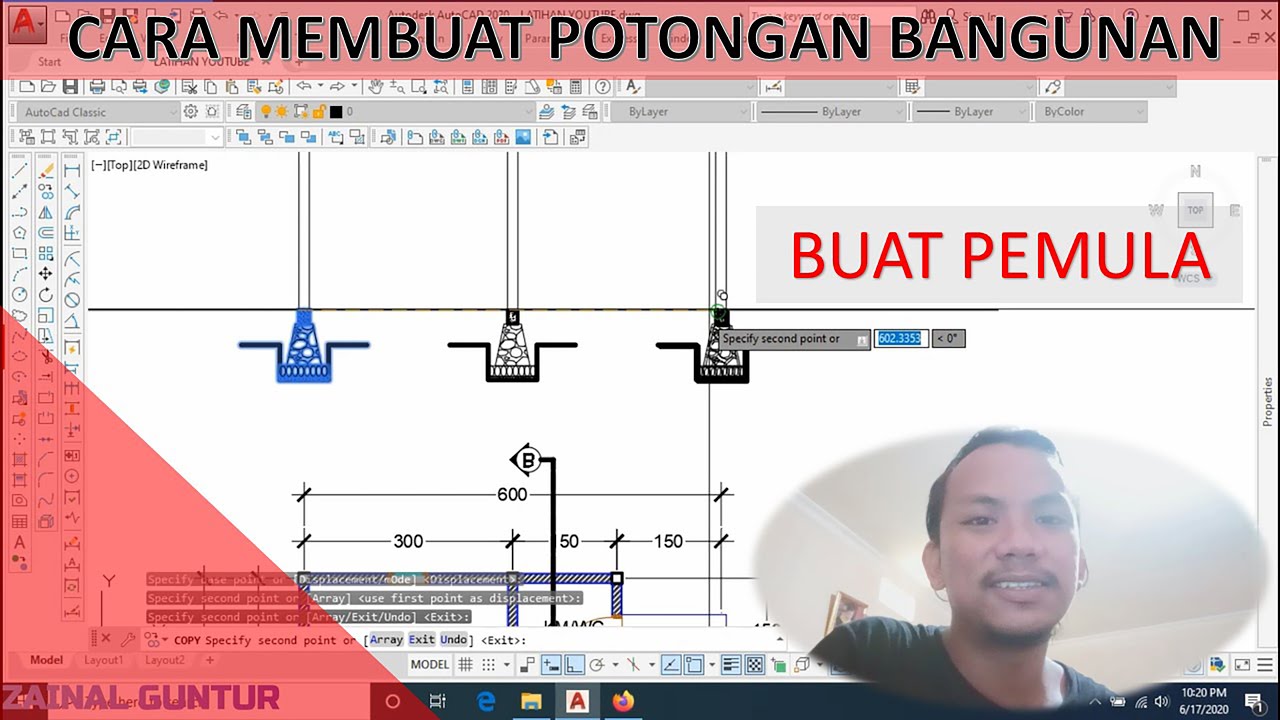 Cara Membuat Potongan Di Autocad - Tutorial Autocad - YouTube