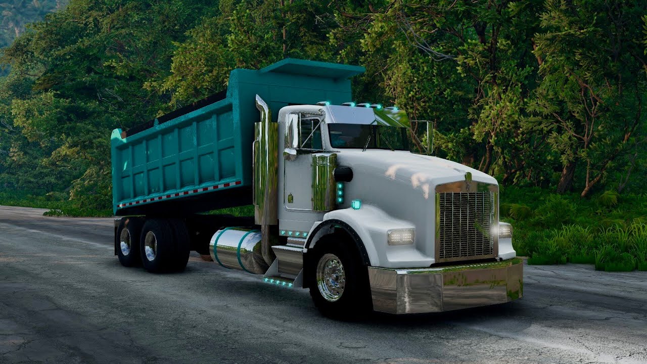 BeamNG Trucking | Rock Transport in Custom Kenworth T800 DumpTruck ...
