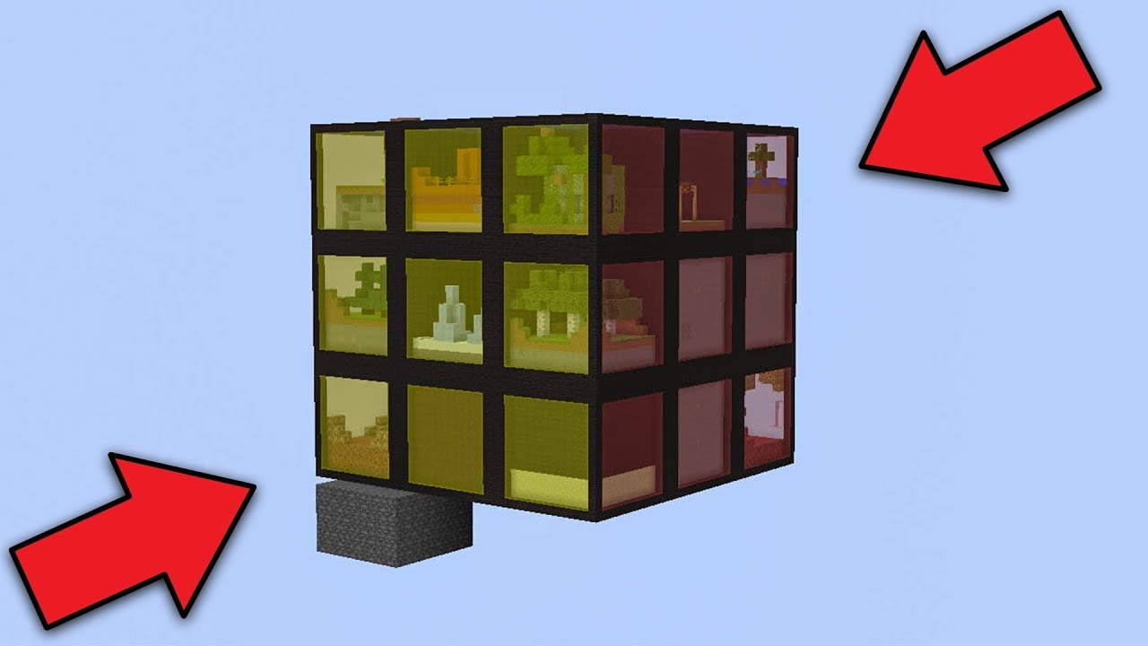 จะเกิดอะไรขึ้น!! ถ้าโลกมายคราฟเท่าบล็อคสี่เหลี่ยม!! - Rubloks Map - YouTube