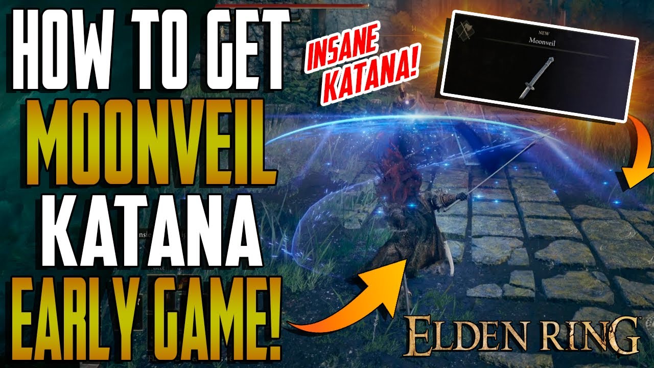 Elden Ring - HOW TO GET THE MOONVEIL KATANA - OP SWORD! Location Guide ...