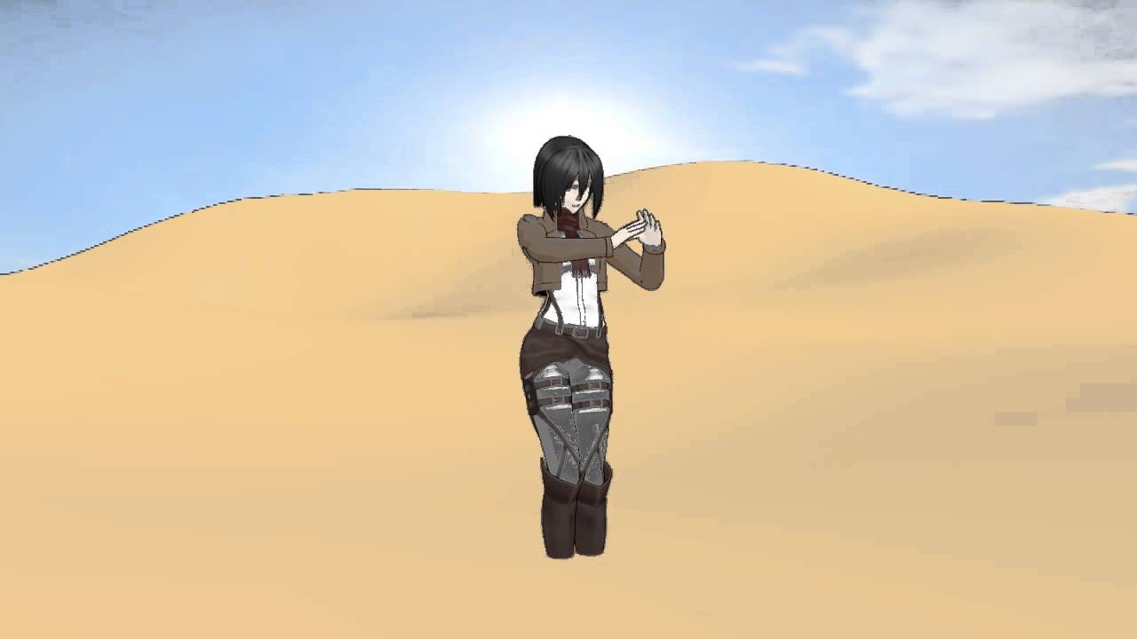 MMD-Mikasa Sinking While Bellydancing - YouTube